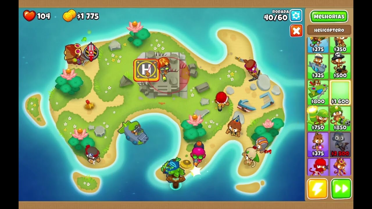 🏝 CONTINUANDO A AVENTURA NO BLOONS TD 6 - MAPA ISLAND 🏝 - YouTube