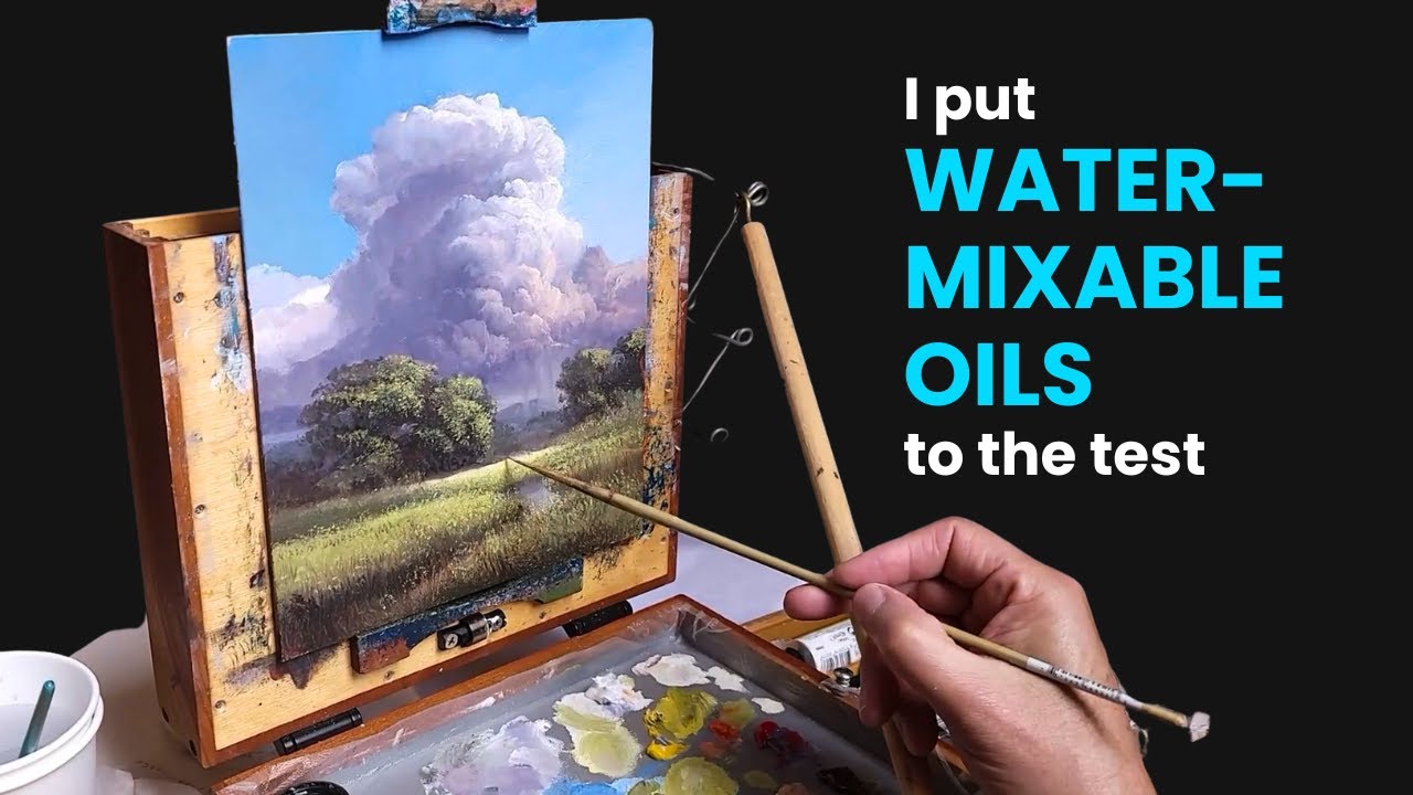 I tested water mixable oils against real oils #solventfreeoilpainting ...