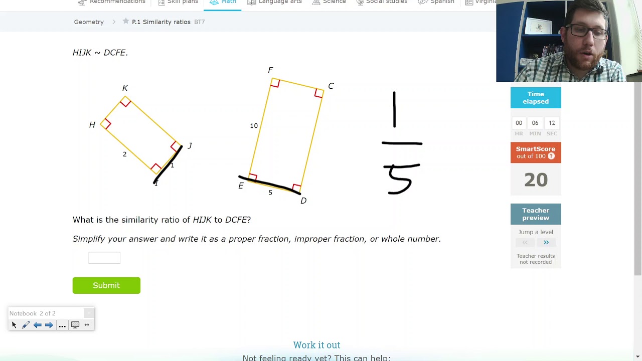 IXL Geometry P.1 Similarity Ratios - YouTube
