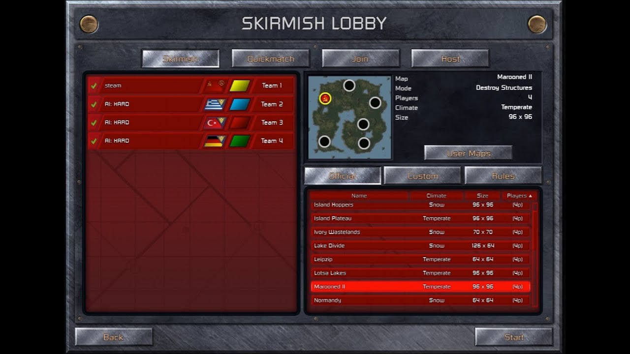 Command and Conquer Red Alert Remastered Skirmish Gameplay USSR– MAP ...