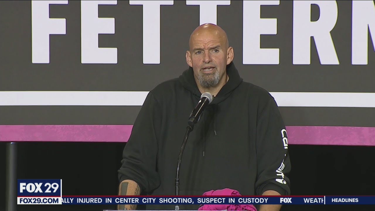Democratic Senate candidate Lt. Gov. John Fetterman holds Montgomery ...