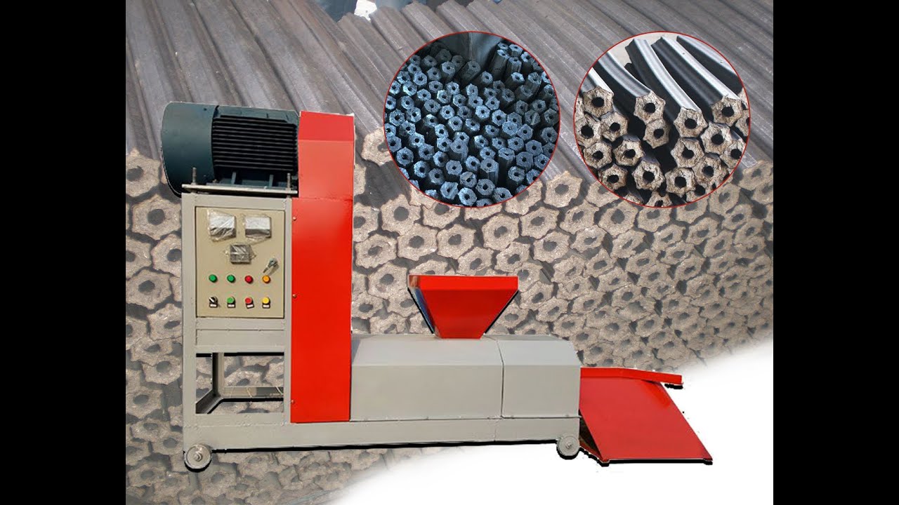 Rice Husk & Sawdust Briquettes Press | Hexagonal Pini Kay Charcoal ...