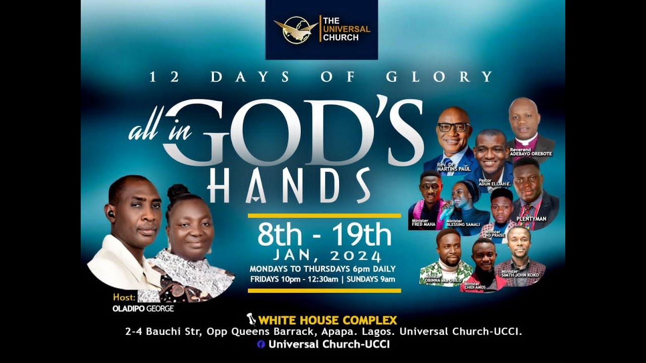 UCCI| ALL IN GOD HANDS| 12 DAYS OF GLORY| 16th of january - YouTube