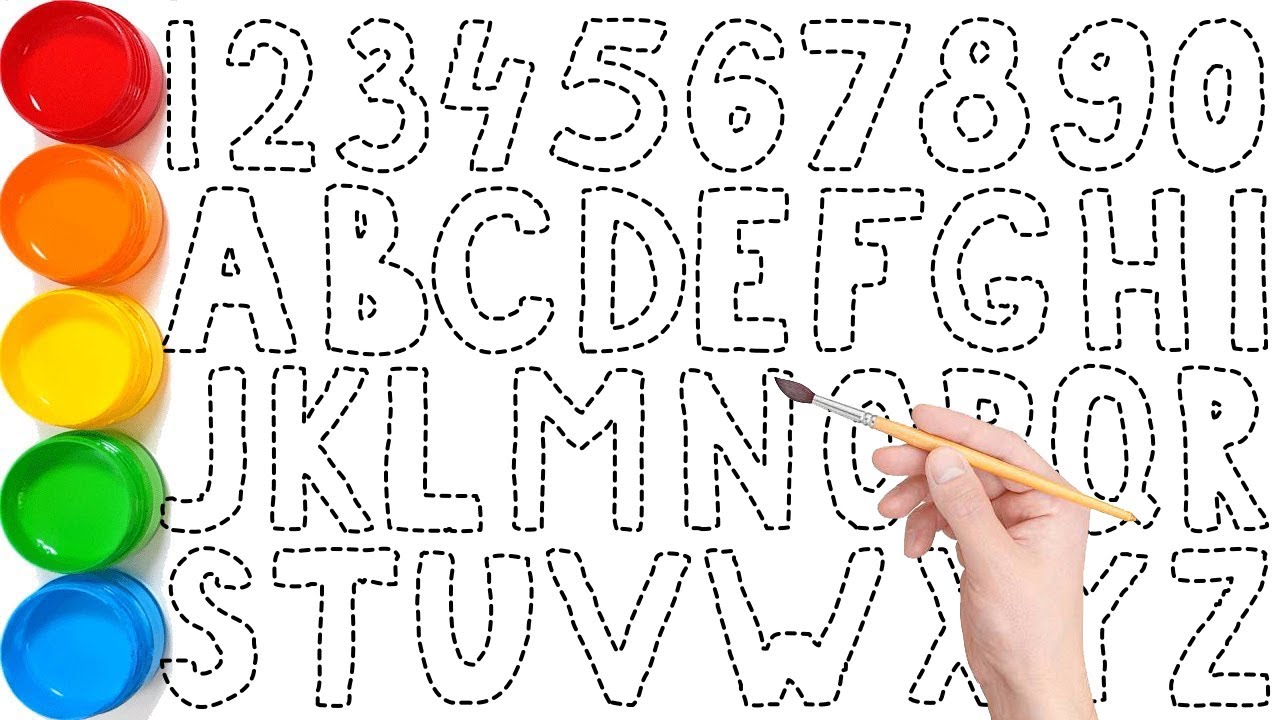 Learn to Draw and Paint Numbers & Alphabet A to Z | Easy Step by Step ...
