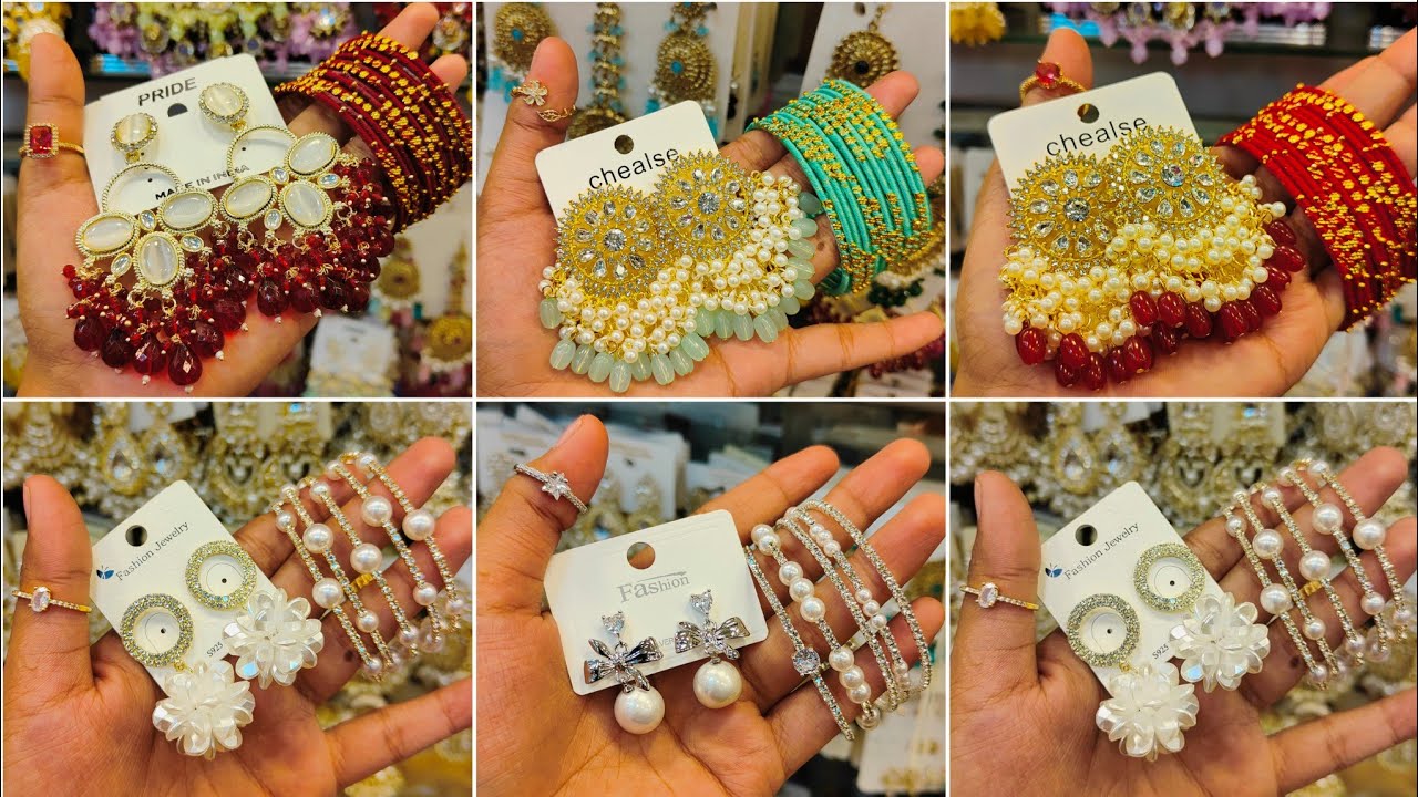 New eid special earrings, churi, ring combo /দারুন কানের দুল, চুড়ি ...