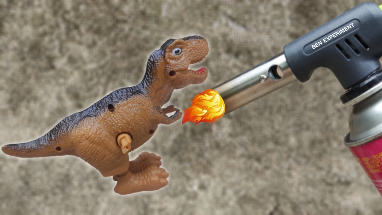 EXPERIMENT : GAS TORCH VS T-Rex Tyrannosaurus - YouTube