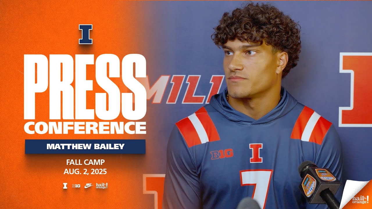 Illinois Football | Matthew Bailey Press Conference 8/2/25 - YouTube
