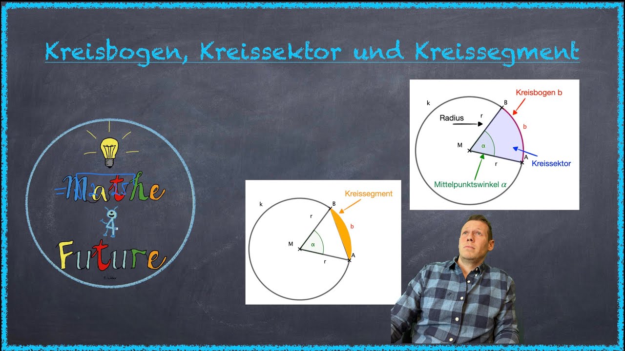 Kreisbogen, Kreissektor und Kreissegment - YouTube
