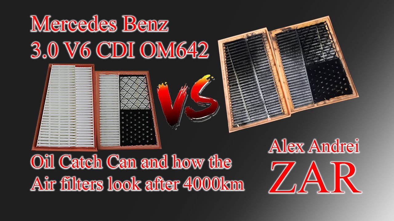OM642 Oil Catch can and how the air filters look after 4000km Part 3 ...