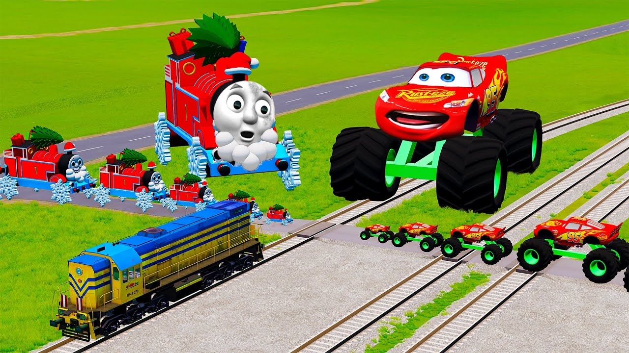 Big & Small Monster Lighting McQueen & Thomas the Tank Engine & Thomas ...
