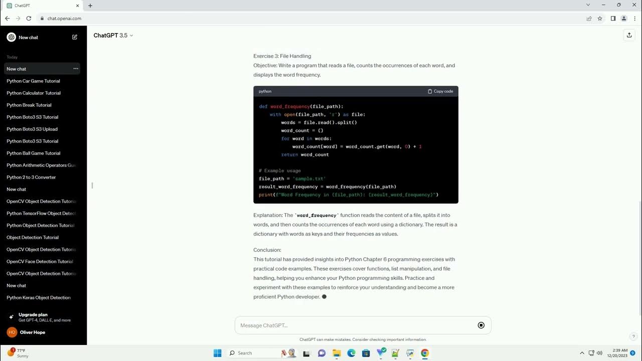 python chapter 6 programming exercises - YouTube
