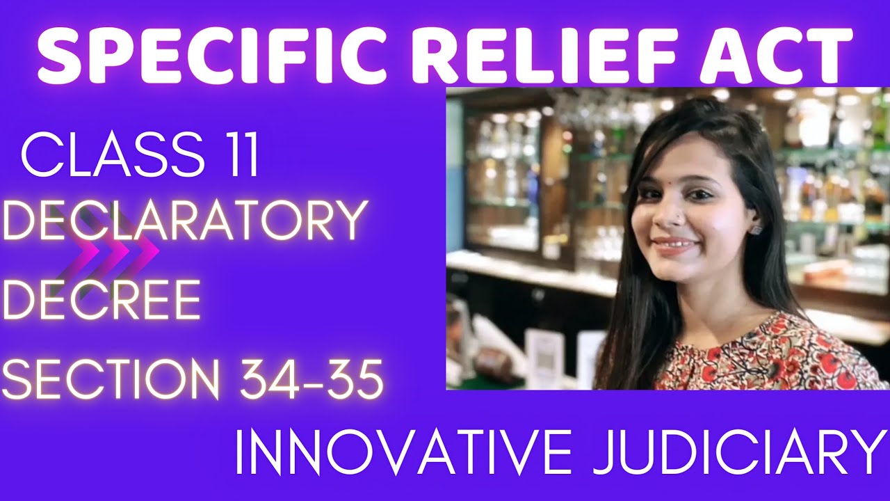 Section 34&35 of specific relief Act 1963 | declaratory Decree| # ...