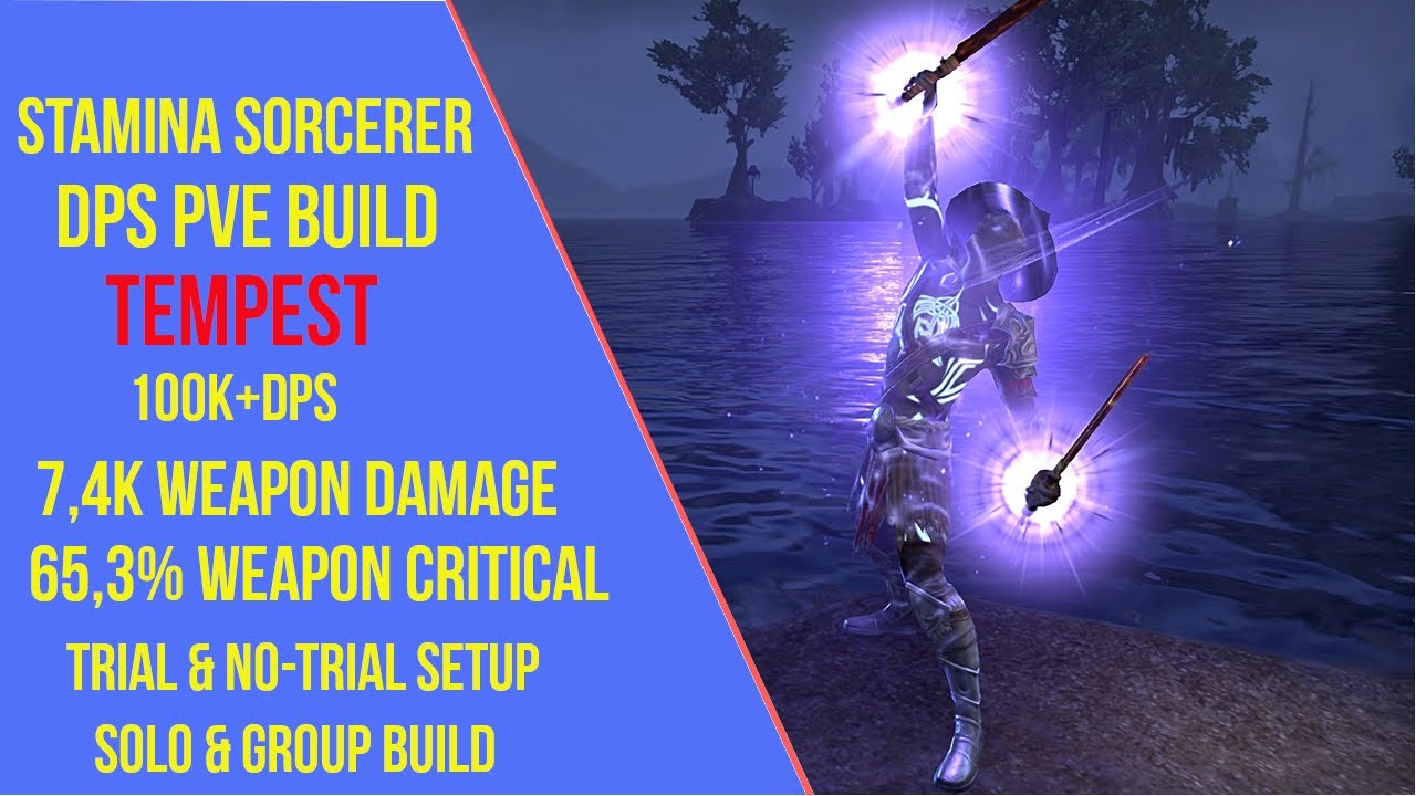 ESO Stamina Sorcerer DPS PVE Build - Tempest - Lost Depths - 100k+ DPS ...