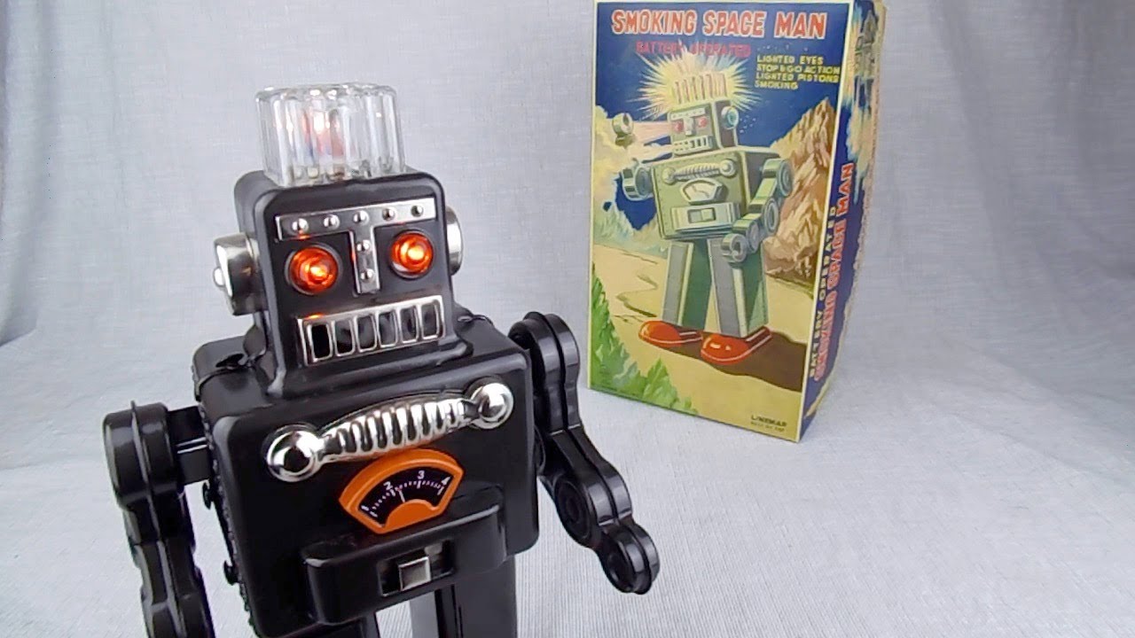 Smoking Space Man Robot - YouTube
