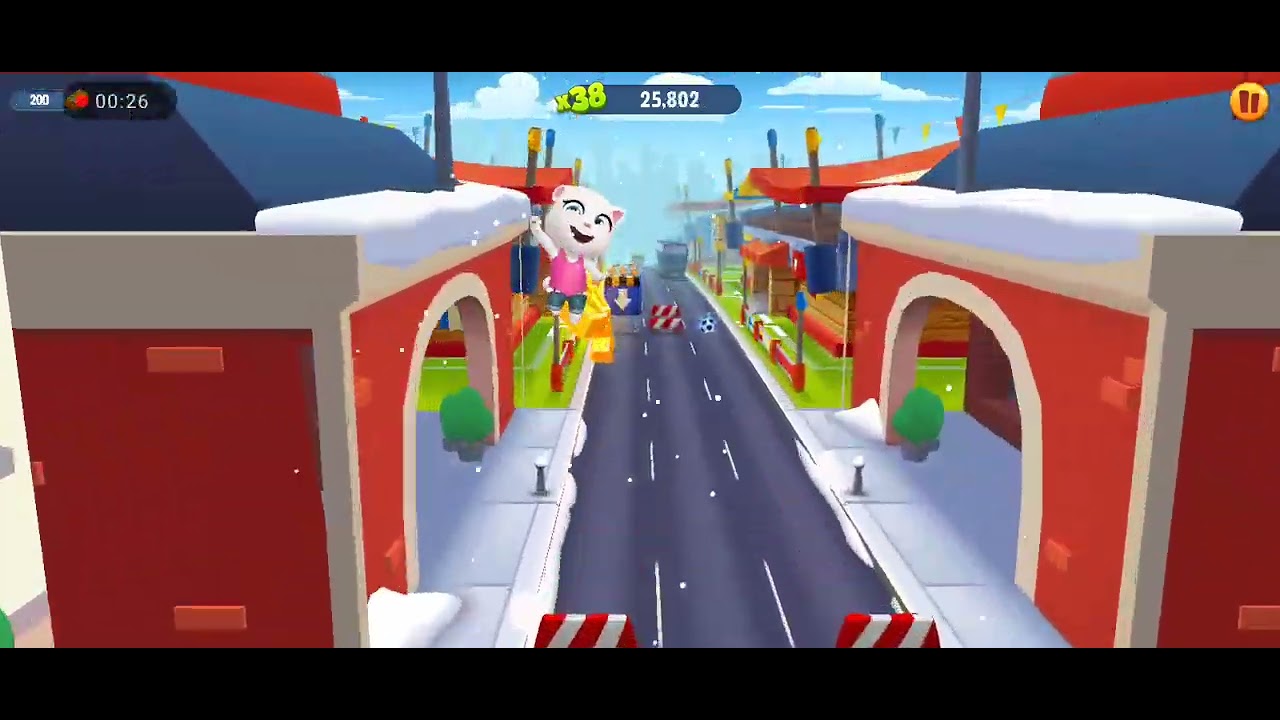 Talking Tom Gold Run 💖👍 ️ Racing Game | Garfield Race game playing ...