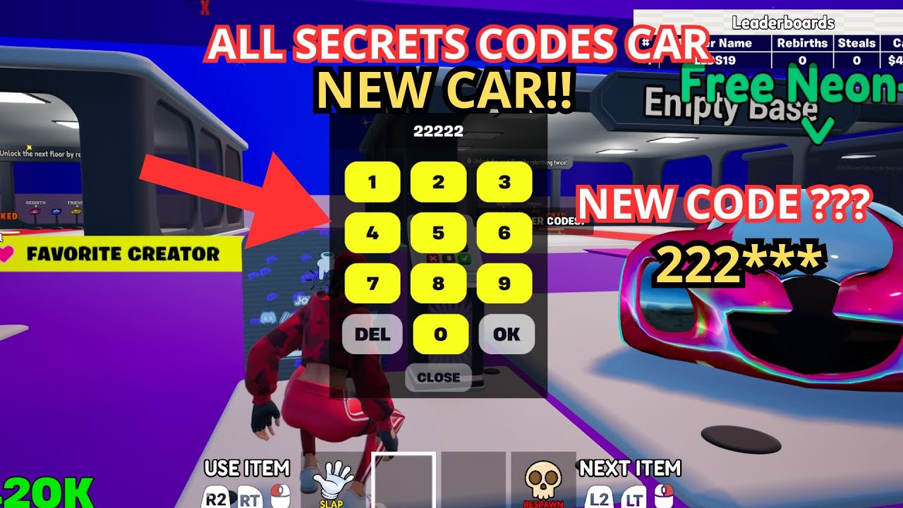 STEAL A RIDE MAP FORTNITE CREATIVE - ALL SECRETS CODES NEON-X, NEW CARS ...