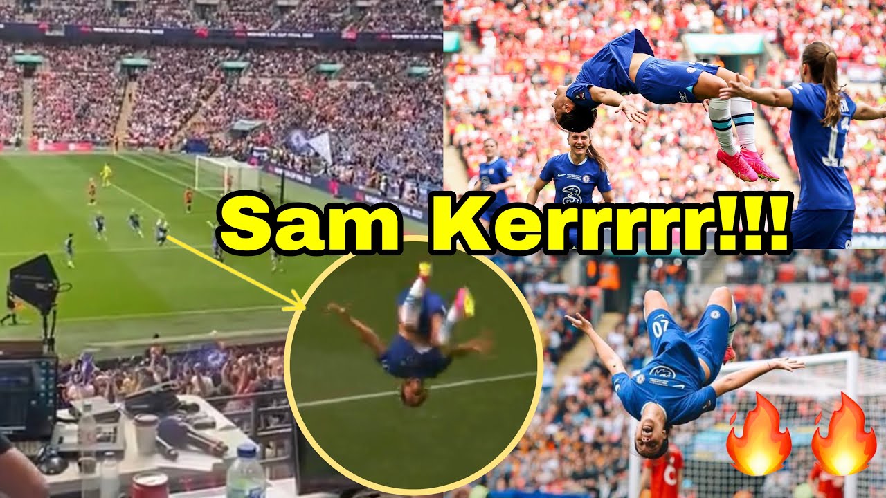 Sam Kerr Shakes Wembley Stadium with Iconic Celebration🔥Chelsea vs Man ...