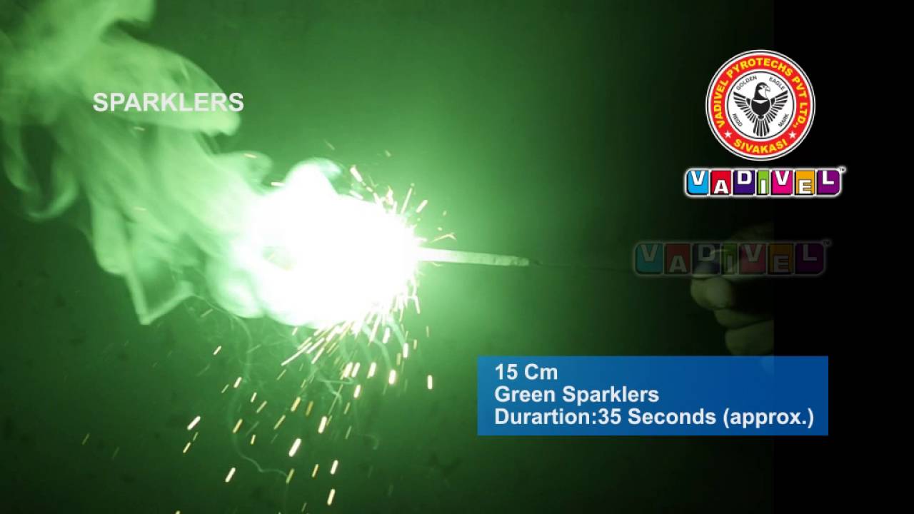 15cm Green Sparklers - YouTube