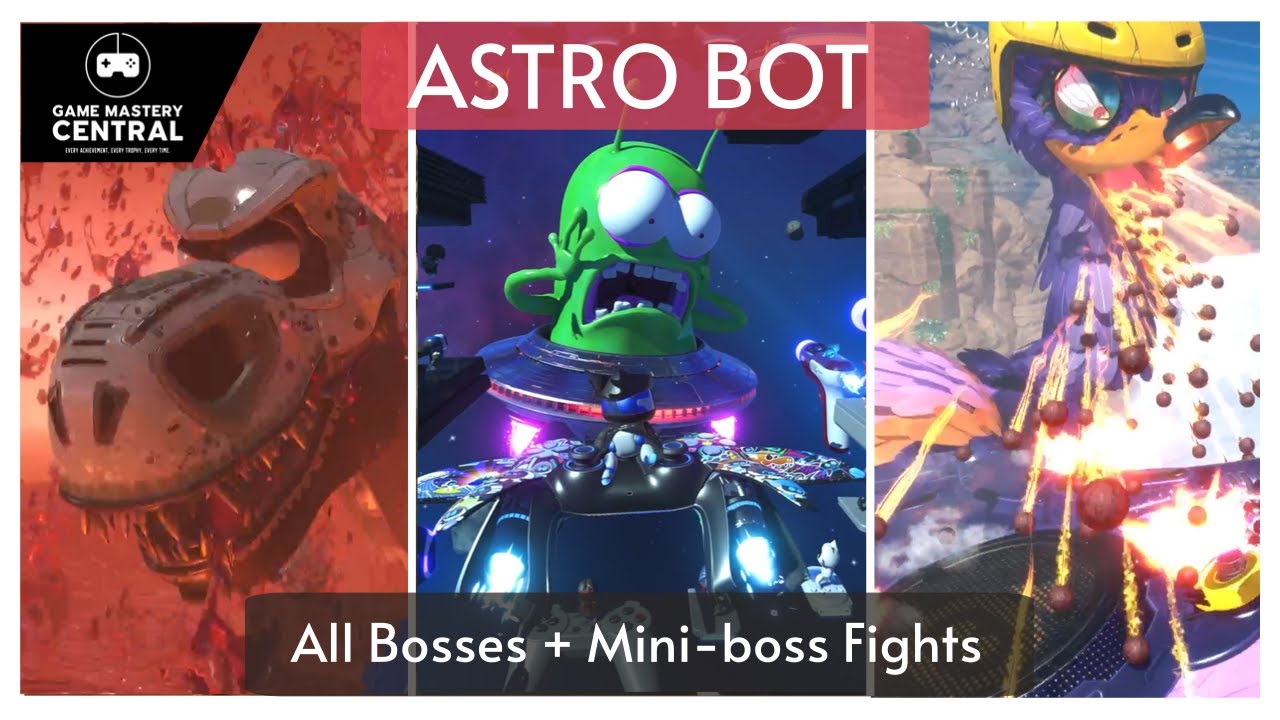 Astro Bot - All Bosses & Mini-bosses - Fighting the Astro Realm - YouTube