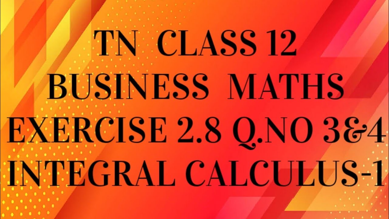 TN 12th Business Maths Chapter 2 Exercise 2 8 Question Number 3 And 4 tn-12th-business-maths-chapter-2-exercise-2-8-question-number-3-and-4