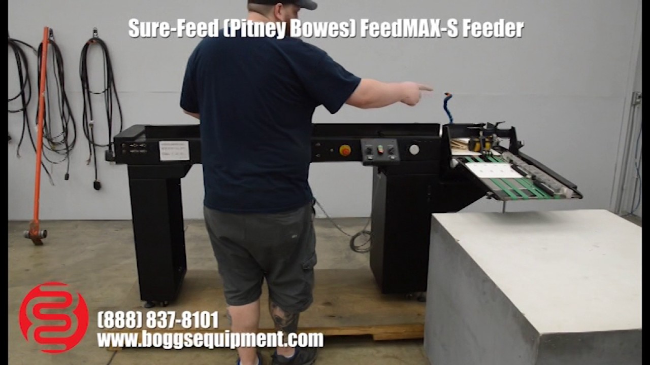 Sure-Feed (Pitney Bowes) FeedMAX-S Feeder - YouTube