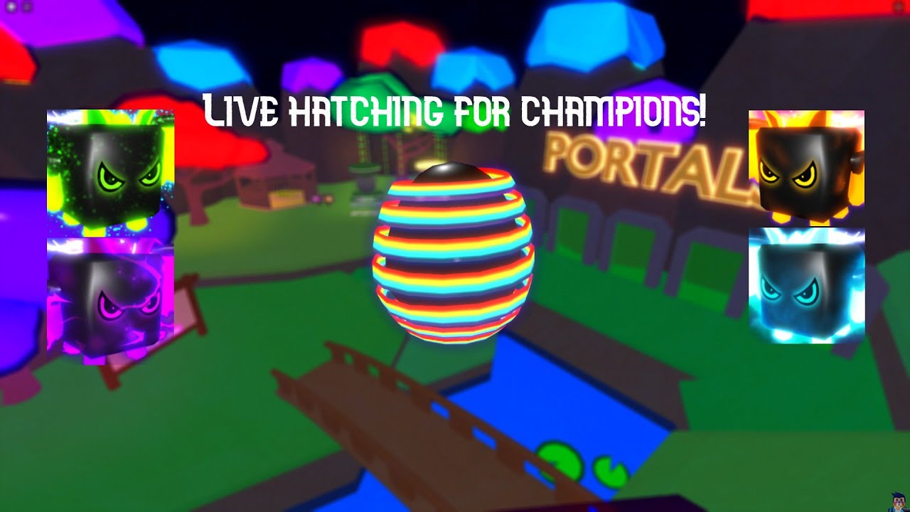 Live Hatching for Champions! - Bubble Gum Simulator Roblox - YouTube