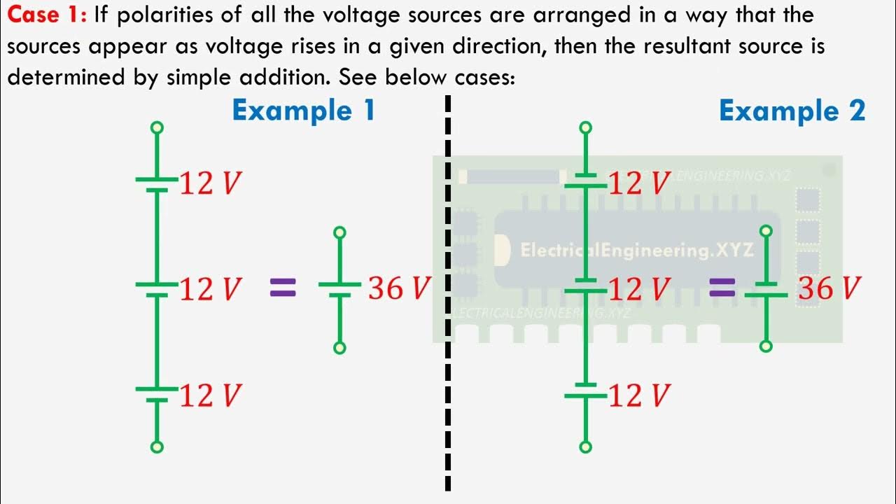 How to Solve Voltage Sources in Series - YouTube