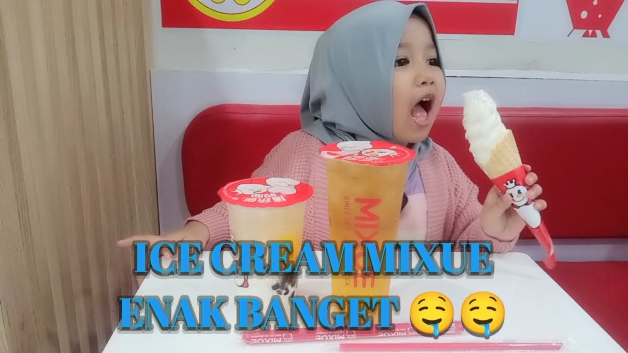 SABRINA DOYAN BANGET ES KRIM VIRAL MIXUE | HAPPY SABRINA - YouTube