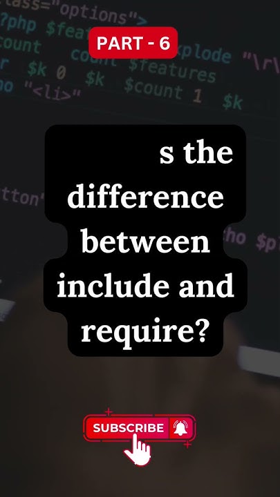 difference between include & require in php #php #shorts #interview #question #answer # ...