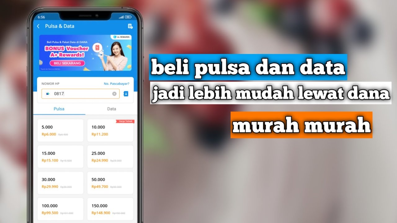 Cara beli pulsa data di dana - YouTube