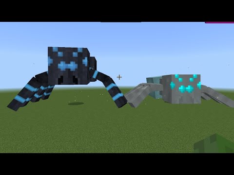Spider Titan Lunar VS Cave Spider Titan Ice - Minecraft PE Mobs Battle ...