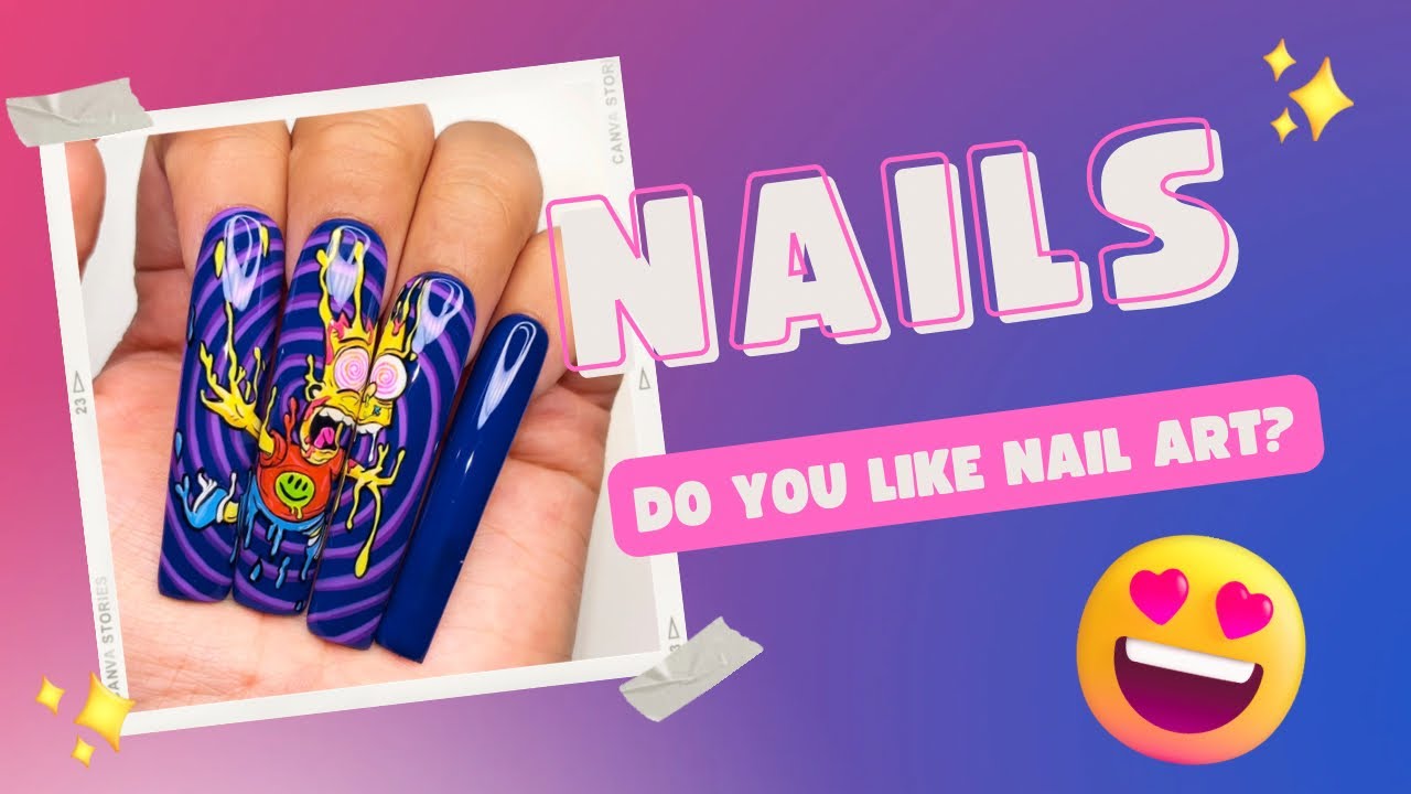 Bart Simpsons Nail Art | Trippy Art | Nail Artist | The Simpsons | Nail ...