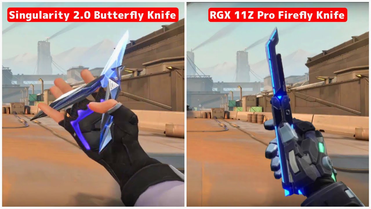 New SINGULARITY 2.0 BUTTERFLY KNIFE vs RGX 11Z PRO FIREFLY KNIFE (Valorant Best Knife Skin ...