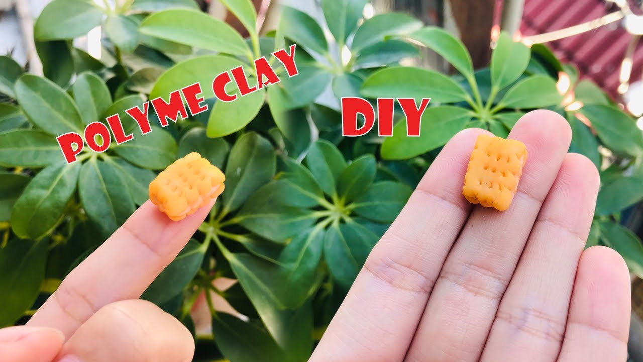 How to make Biscuits from Polymer Clay | Polymer Clay Food Tutorial ...