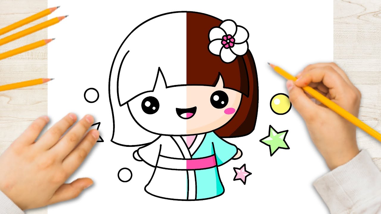 How to Draw a Cute Japanese Girl Step by Step - YouTube