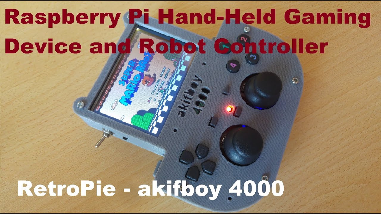 Raspberry Pi Hand-Held Gaming Device and Robot Controller / RetroPie ...