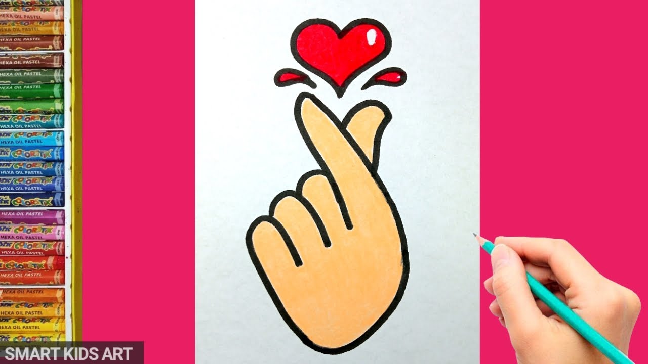 How To Draw Heart With Hand Very Easy | Tumblr Korean Heart | Smart ...