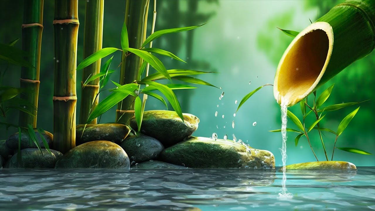 Relaxing Piano Music Bamboo Water Fountain, Sleep Music, Relaxing Music ...