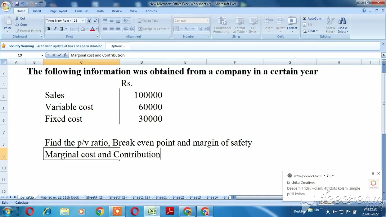 find-out-p-v-ratio-break-even-point-margin-of-safety-marginal