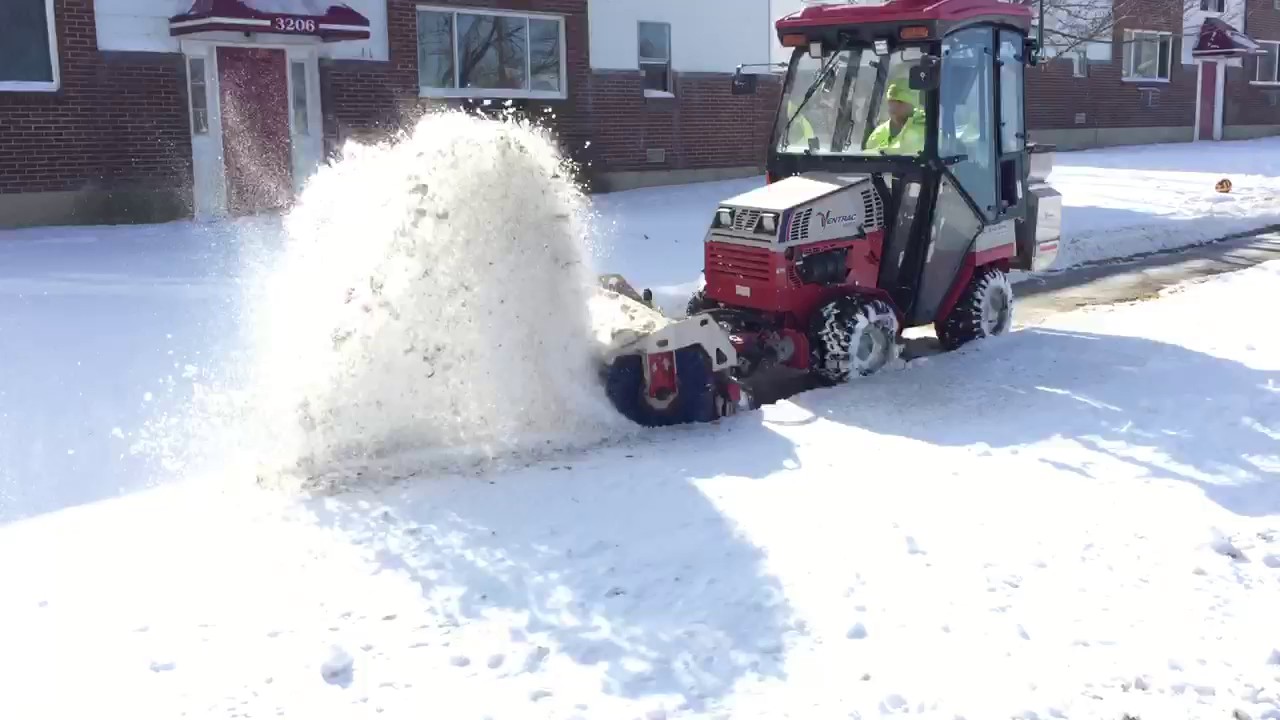 Ventrac 4500 Snow Broom Demo - YouTube