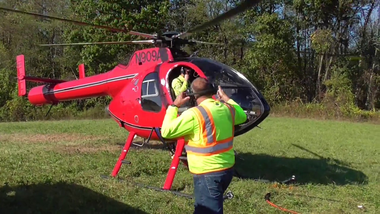 MD 520N NOTAR Helicopter. Day 3, Part 9. Up Close Landing! Take Off ...