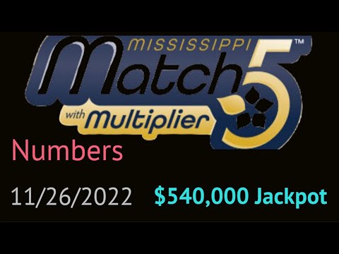 Mississippi Match 5 Winning Numbers Saturday 26 November 2022. MS Match ...