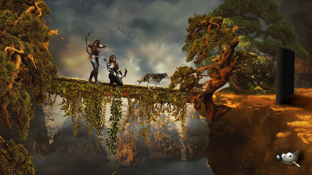 GIMP 2.10.18r2: Fantasy World Composition - YouTube