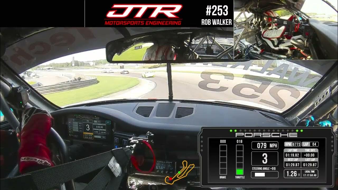 Porsche Sprint Challenge Barber 2024 Race 1 JTR 253 Herbie the 992 Cup - YouTube