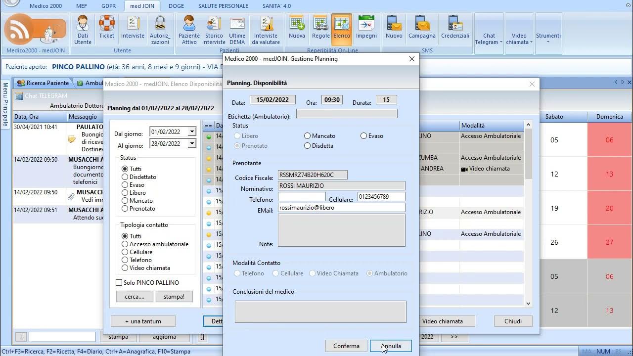 MED JOIN - Gestione Appuntamenti. Tasto Elenco. - YouTube