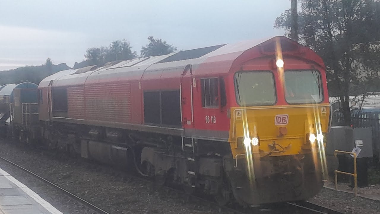 66113 & 66097 departs Par with St Blazy to Exeter Riverside RHTT - YouTube