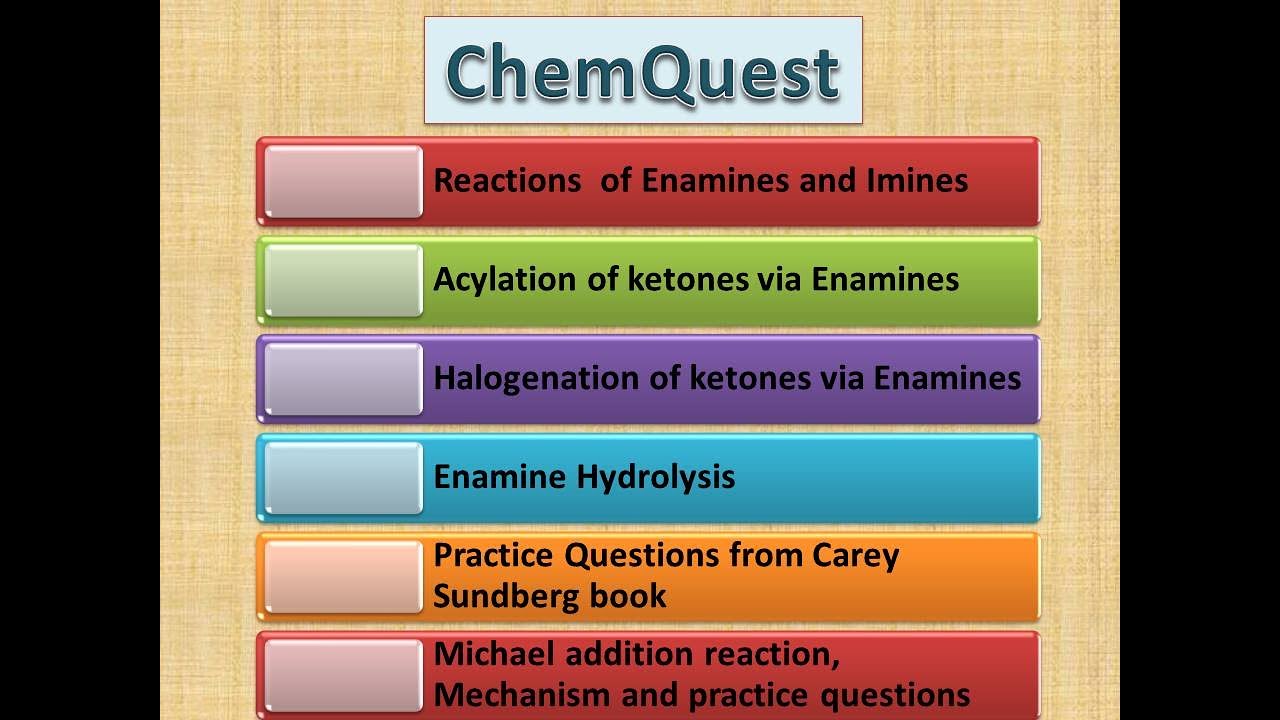 Reactions of Enamines and Imines Part -2 - Solved problems of Carey ...