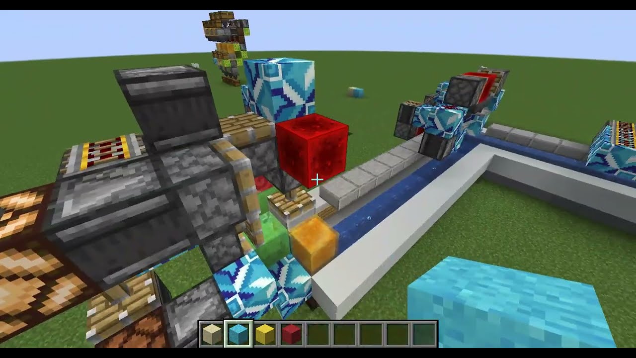 Minecraft falling block conveyor belt - YouTube