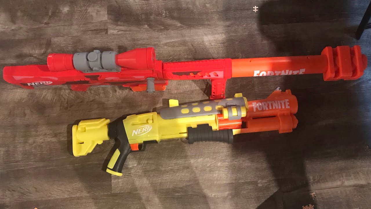 Nerf Fortnite Heavy SR and Nerf Fortnite Legendary TAC - YouTube