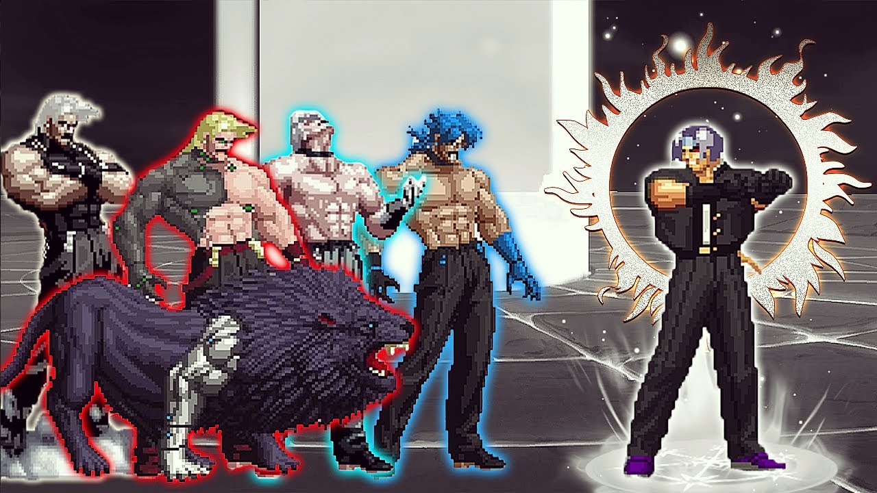 [Mugen KOF] White Flame Legend Kyo Vs Final Rugal Team - YouTube